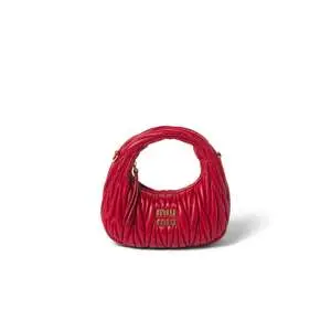 Miu Miu Wander Matelassé Nappa Leather Hobo Mini-bag