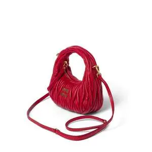 Miu Miu Wander Matelassé Nappa Leather Hobo Mini-bag