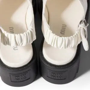Miu Miu Gabardine Platform Sandals