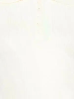 DUNST Ribbed-knit Polo Top