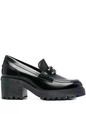 Hogan 70mm Logo-plaque Leather Loafers