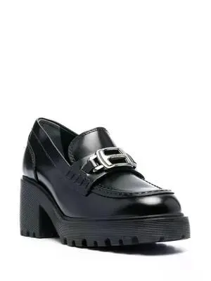 Hogan 70mm Logo-plaque Leather Loafers