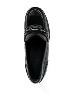 Hogan 70mm Logo-plaque Leather Loafers