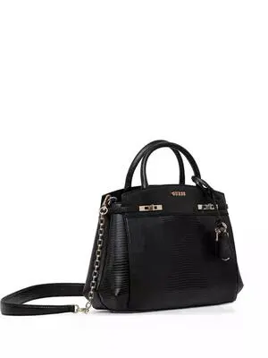 Guess Lizard-effect Tote Bag - Black