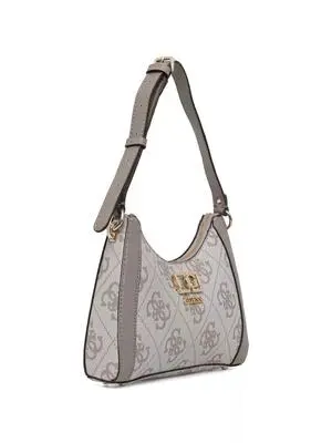 Guess Monogram Pattern Shoulder Bag - Grey