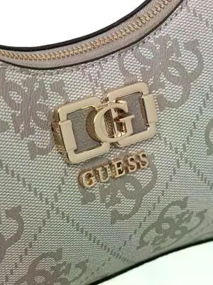 Guess Monogram Pattern Shoulder Bag - Grey