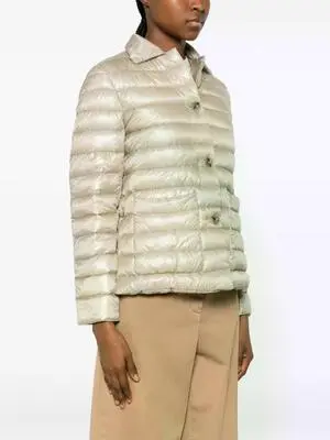 Herno Quilted Button-up Jacket - Neutrals