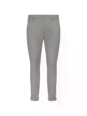 DONDUP Slub-texture Turn-up Trousers - Grey