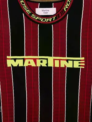 Martine Rose Striped Logo T-shirt - Black