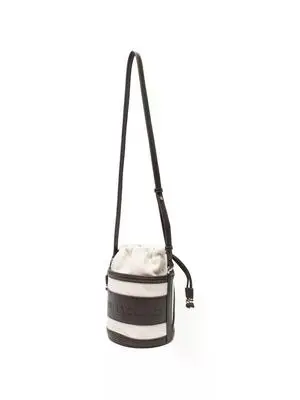 Armani Exchange Logo-patch Leather-trim Bucket Bag