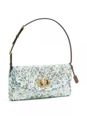 Valentino Garavani Devain Rhombelle Sequined Shoulder Bag - Blue