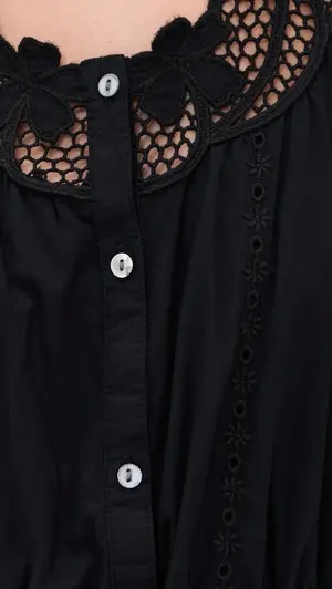 Rails Lorina Maxi Dress With Floral Embroidery - Black