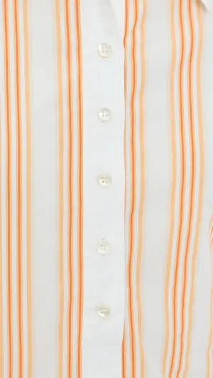 Rosie Assoulin Striped Maxi Shirt Dress