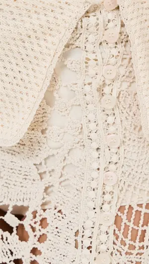 SIEDRES Crochet Skirt With Side Slit