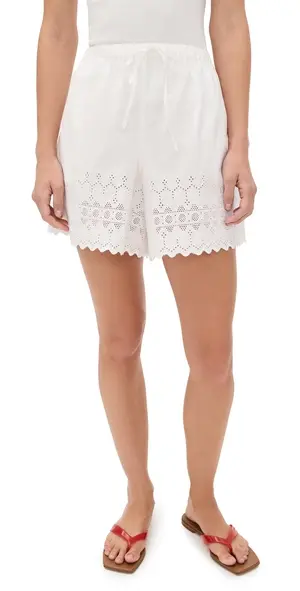 Polo Ralph Lauren Lola Eyelet Shorts - White