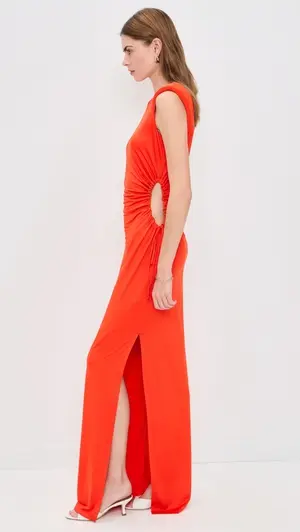 Essentiel Antwerp Joye Jersey Maxi Dress - Orange Brulee