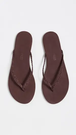 Tkees Lily Braid Sandals - Bourbon