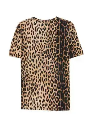 Moschino Leopard-print Logo T-shirt