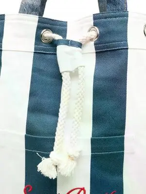 MC2 SAINT BARTH Striped Logo-embroidered Backpack