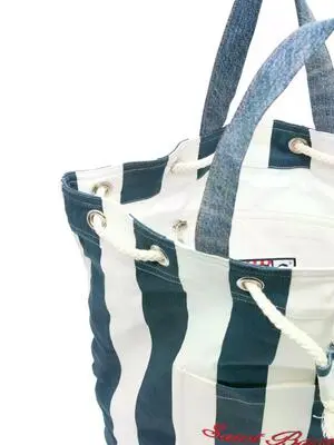 MC2 SAINT BARTH Striped Logo-embroidered Backpack