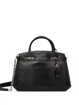 Guess Lizard-effect Tote Bag - Black