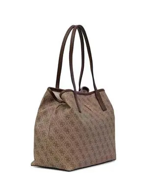 Guess Victtoria Monogram-print Shoulder Bag - Neutrals