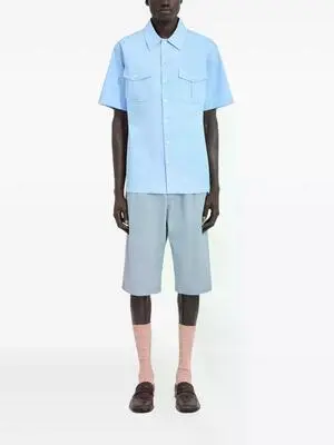 MAISON MARGIELA Fused Poplin Short-sleeve Shirt - Blue