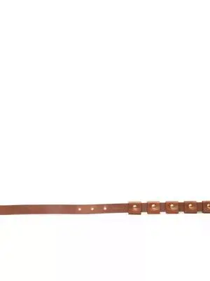 Miu Miu Buckle-detail Chain-link Necklace - Brown