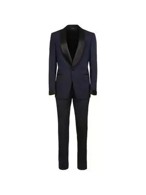 TOM FORD Shawl-lapel Suit - Blue