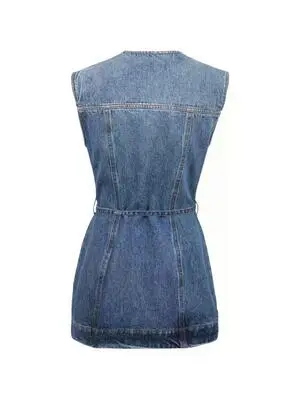 Sportmax Belted Sleeveless Top - Blue
