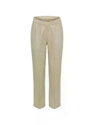 120% Lino Slit Pants For Women