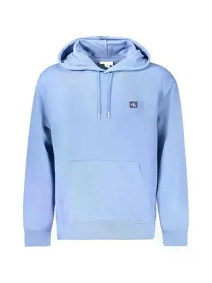 Calvin Klein Logo-patch Drawstring Hoodie - Blue