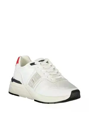 BLAUER. Colour-block Mesh-panel Sneakers - White