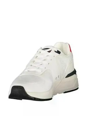 BLAUER. Colour-block Mesh-panel Sneakers - White