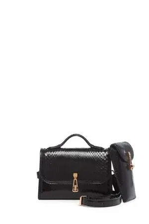 Gabriela Hearst Small Leonora Flap Bag In Snakeskin