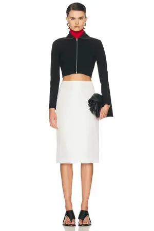 JIL SANDER Zip Up Jacket - Black