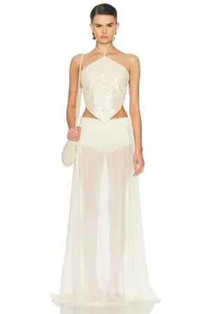 Chan Luu Beaded Halter Top