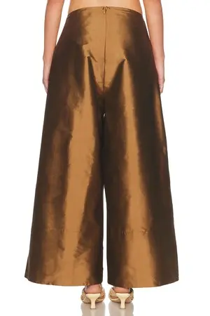 Chan Luu Techno Taffeta Ultra Wide Leg Trouser