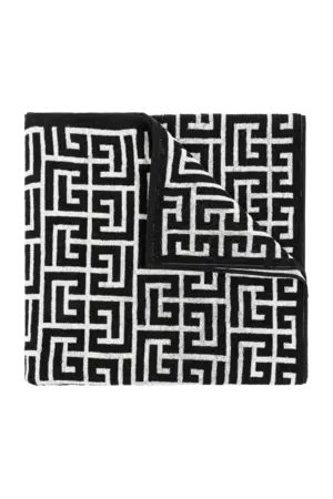 Balmain Monogram Towel - Black