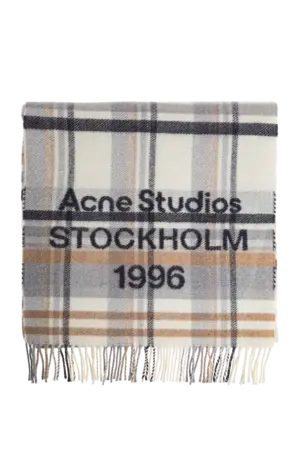 Acne Studios Wool Scarf - Grey