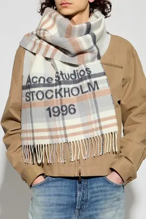 Acne Studios Wool Scarf - Grey