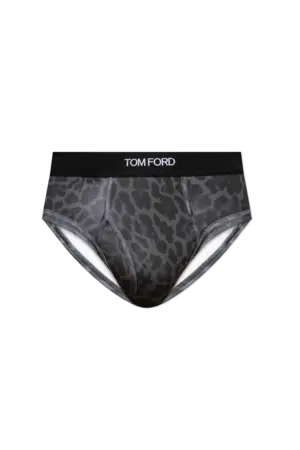 TOM FORD Briefs With Logo - Grey