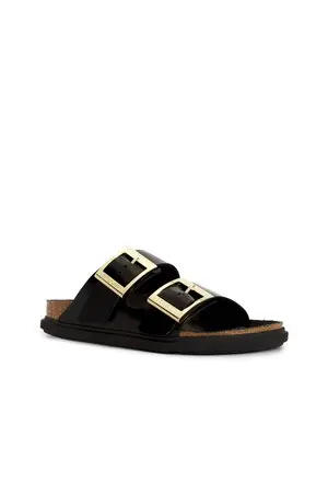 BIRKENSTOCK Arizona Droplet Buckle High Shine Sandal - Black