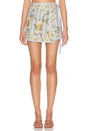 Agua Bendita Luna Mini Sarong Skirt - Valle