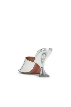 Amina Muaddi Taylor 90 Mule - Mirror Silver