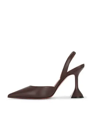 Amina Muaddi Holli 95 Nappa Sling Back Pump - Coffee
