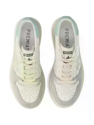 Premiata Quinn Panelled Suede Sneakers - Neutrals