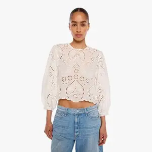 Natalie Martin Lisa Embroidered Top - White
