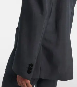Versace Medusa Wool And Mohair Blazer - Grey