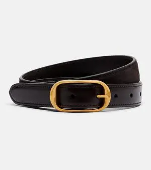 NILI LOTAN Reine Leather And Suede Belt